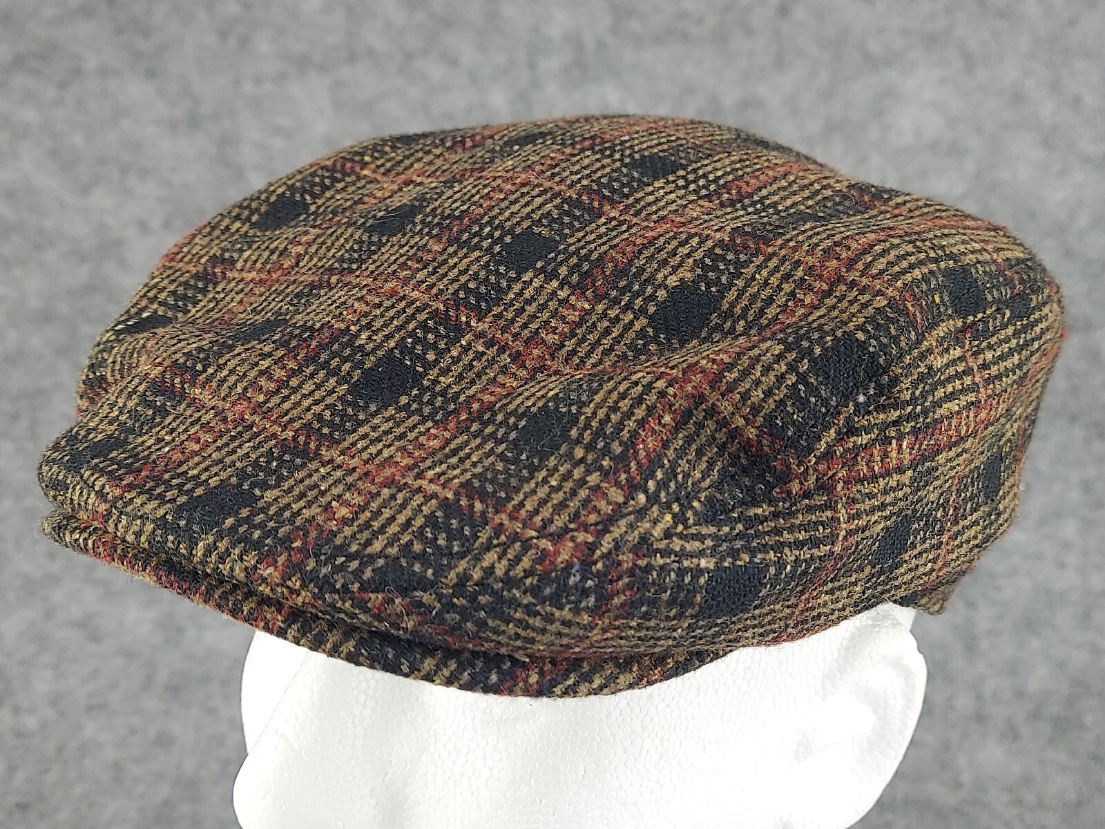 George KILLIAN Litt Plaid Newsboy Cabby Cap Hat Horse Head Logo OS Beer ...