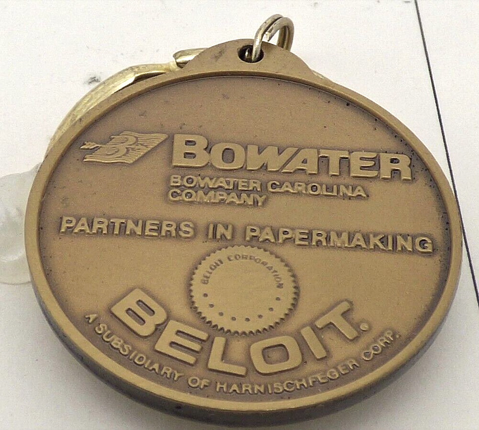 Bowater Catawba Company Bronze Key Ring Ms. Liberty Paper Machine 1986 ...