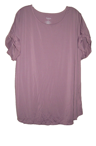 Torrid Active Women's Purple Mauve S/S Nylon Stretch Tech Jersey Top 2 ...