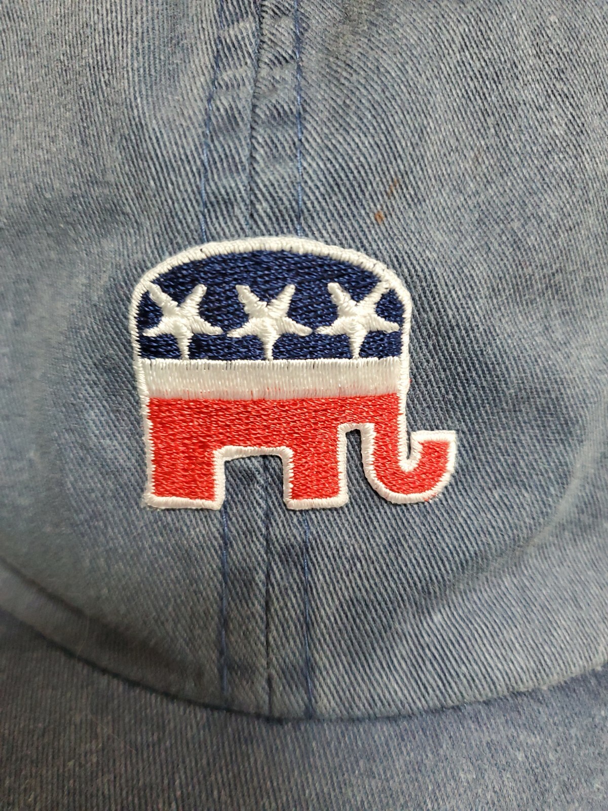 Vintage Jean Republican Elephant Ball Cap Hat - USA P… - Gem