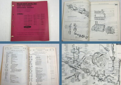 Ford 2700 Industrial Engines illustrated parts list 4 and 6 cylinders ...