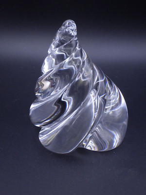 STEUBEN GLASS CONCH SHELL SPIRAL SEASHELL PAPERWEIGHT | eBay