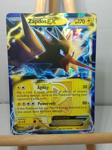 2012 Pokemon TCG Zapdos EX - 48/135 - Ultra Rare - B&W Plasma Storm ...
