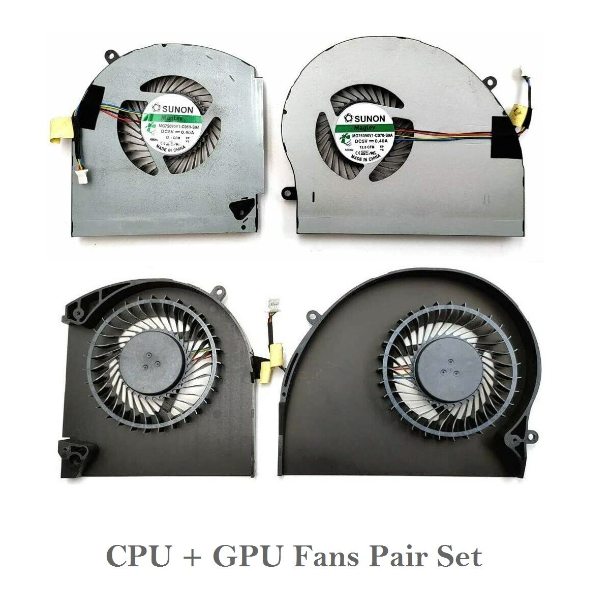 CPU & GPU Cooling Fans Pair Set 5V DC Dell Alienware 17 R3 R4 R5 Series ...
