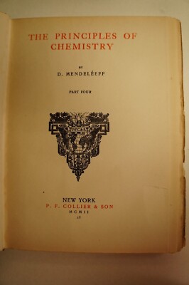 Principles of Chemistry D. Mendeleeff part 4 1902 | eBay