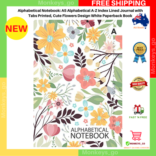 Alphabetical Notebook: A5 Alphabetical A-Z Index Lined Journal with ...