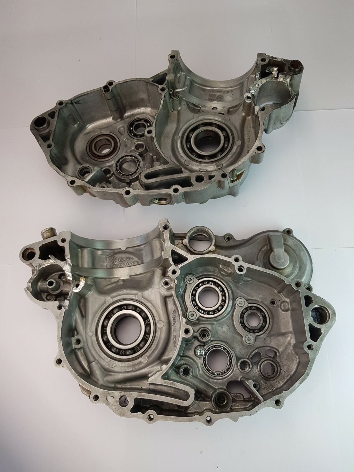 KTM EXC 450 EXC450 2012 DAMAGED ENGINE CASE CRANKCASE SET 78130000033 ...