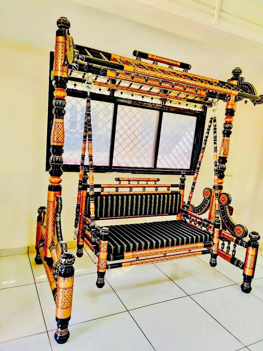 Indian Wooden Swing Swing / Jhula Wooden – Evolvekart®