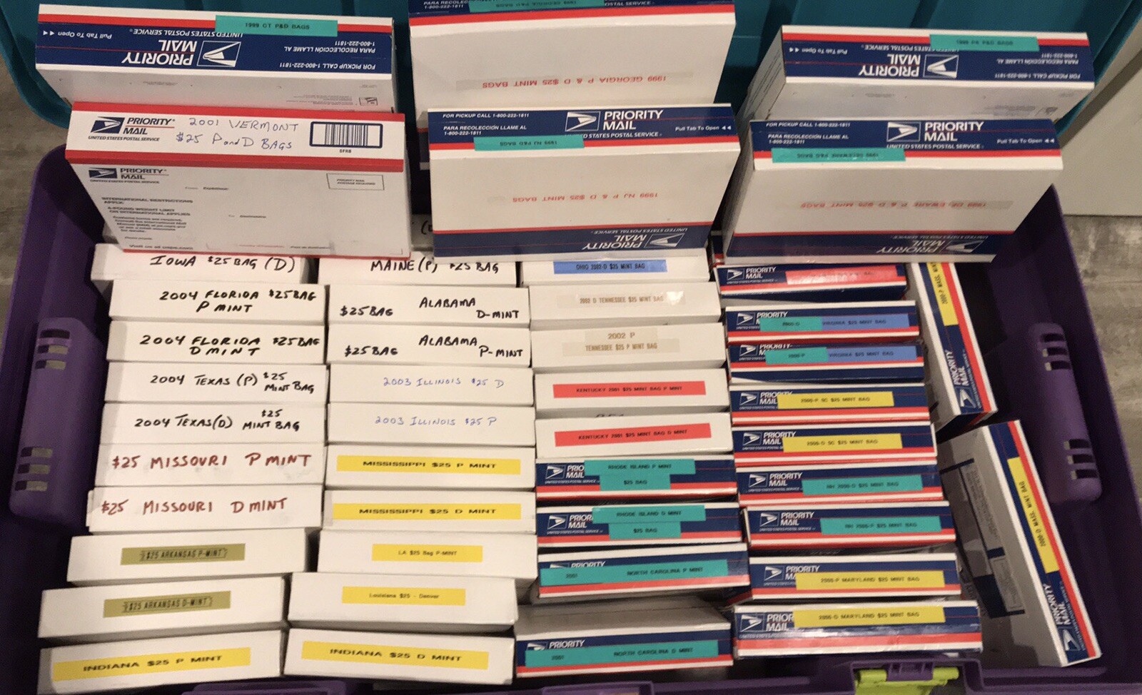 Complete Set--50 STATE QUARTERS--Sealed Mint Bags-P&D Mints 100 Bags | eBay