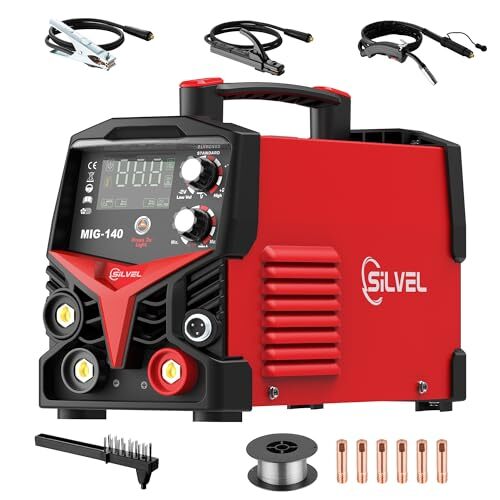 140A MIG Welder, 3 in 1 MIG/ARC/Lift TIG Welding Machine, 110V Flux ...