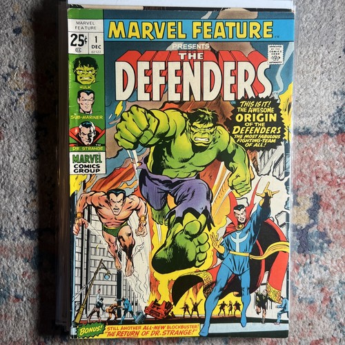 Marvel Feature #1/Bronze Age Marvel Comic Book/1st Defenders/FN+ | eBay
