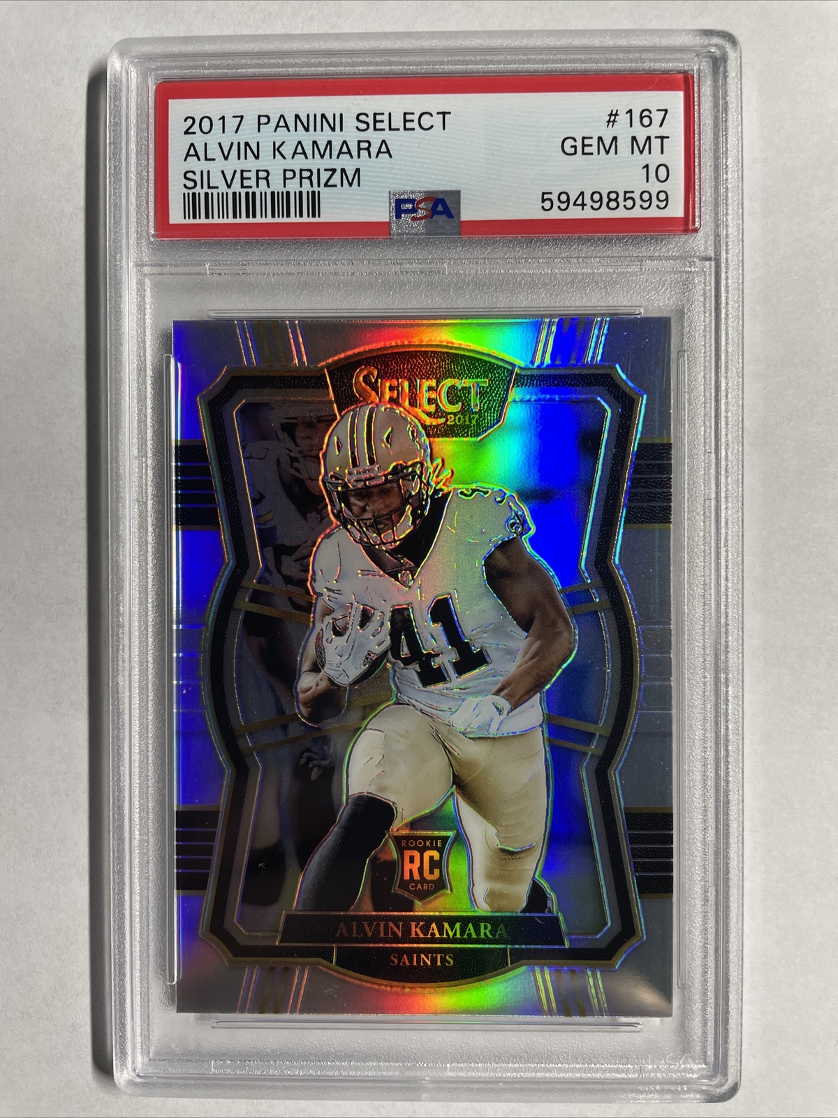 2017 Panini Select - Premier Level Silver Prizm #167 Alvin Kamara (RC ...