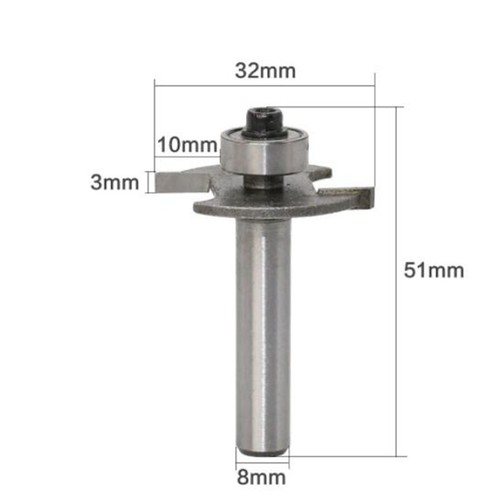 For Knock On Furniture Milling Cutter Cleaning T Trim Router 3mm Slot ...