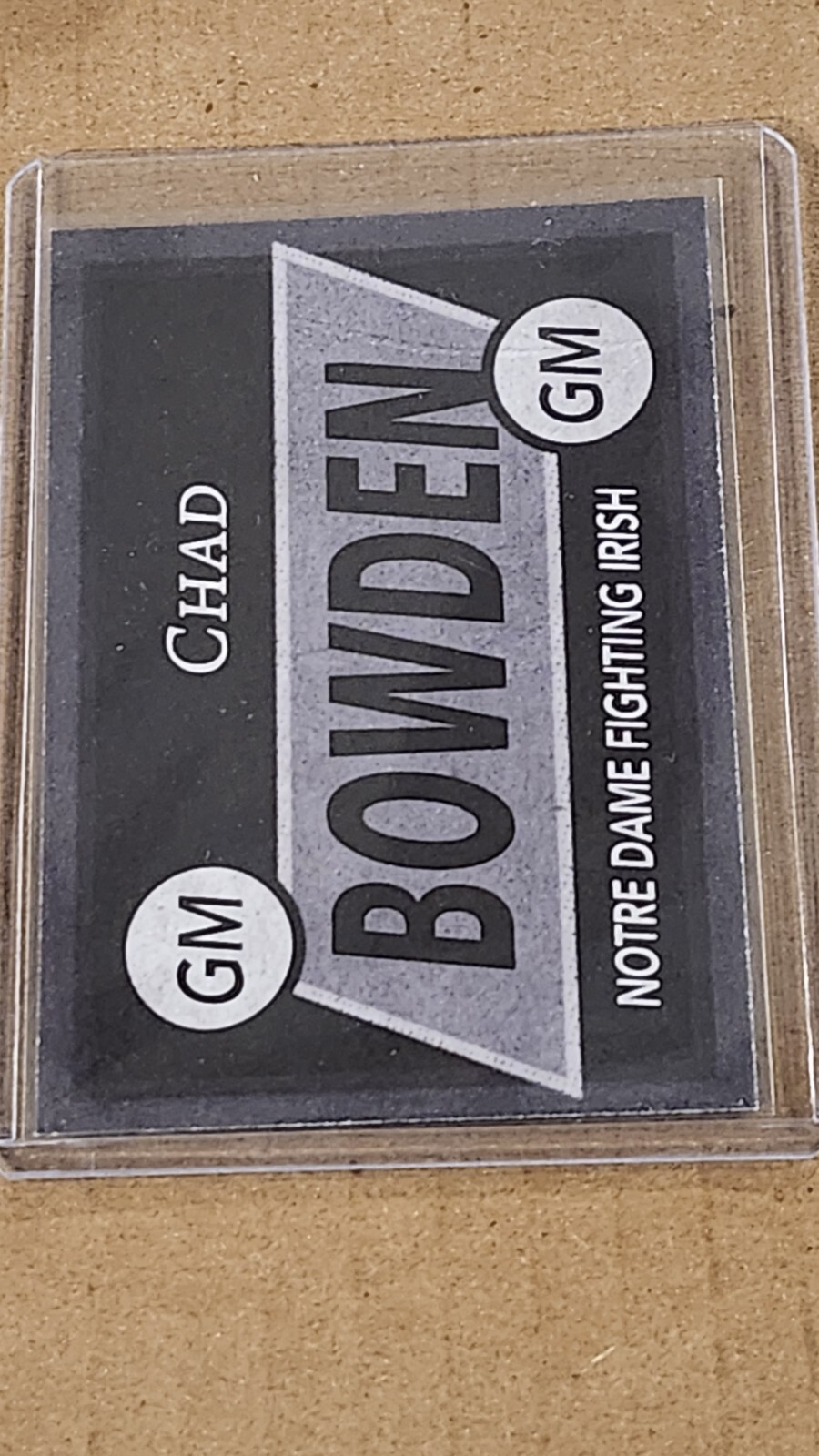 Chad Bowden Notre Dame Football Custom Art Card Irish Autograph Auto ...