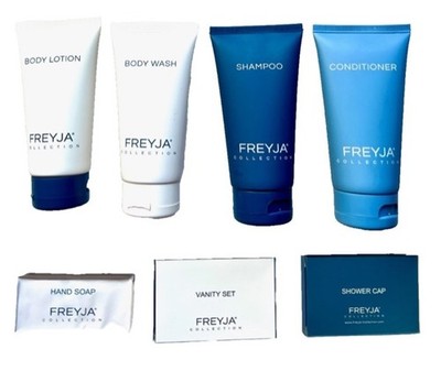 Freyja Collection 7 Pcs Toiletry Set+Hand Soap+Shower Cap+Vanity Set ...