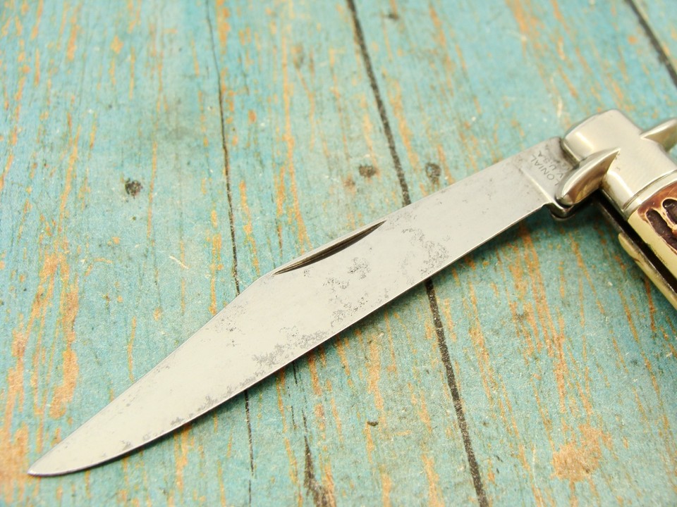 BIG VINTAGE COLONIAL PROV USA STAGLON FOLDING FISHTAIL JACK POCKET ...