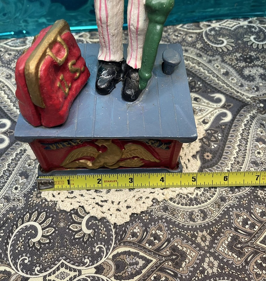 Vintage Cast Iron Mechanical Coin Bank Reproduction | eBay