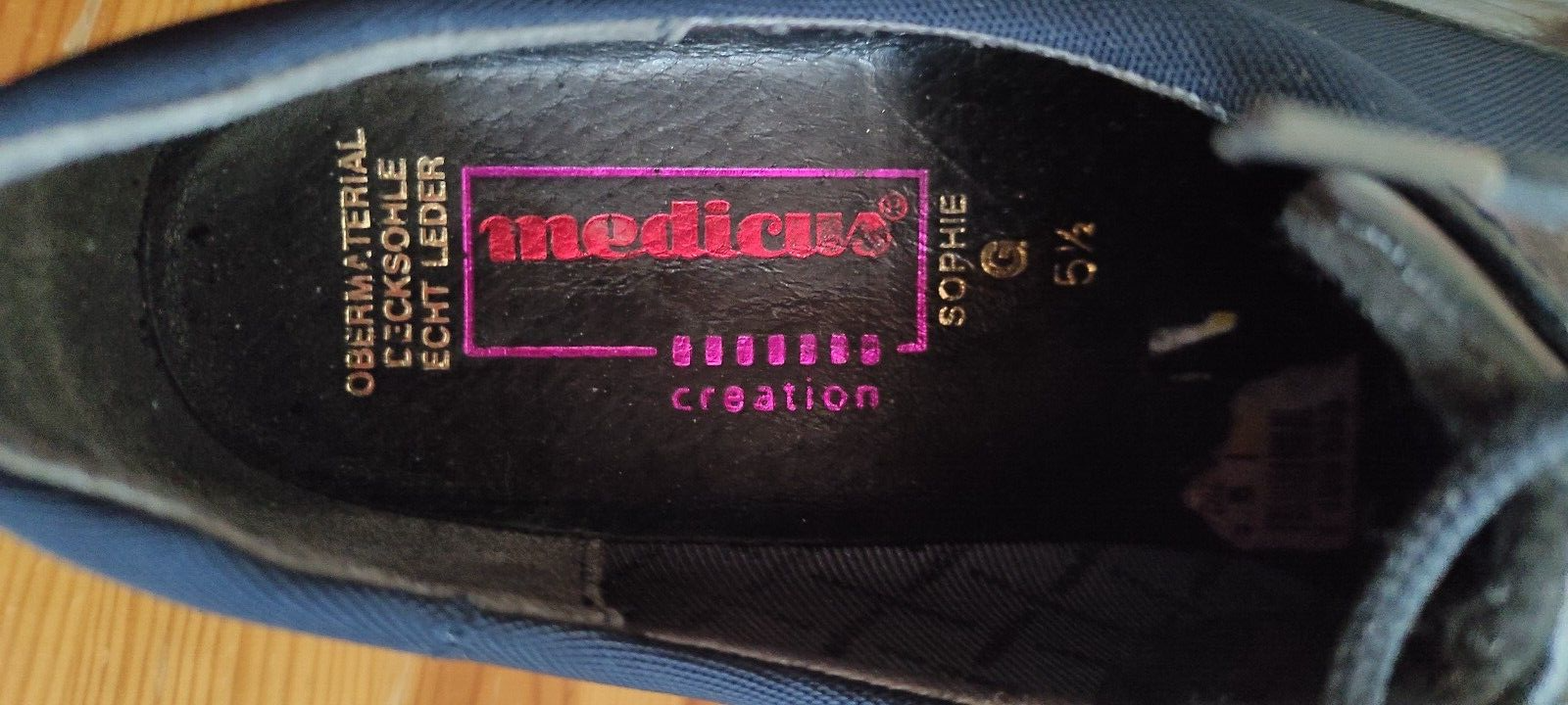 Medicus Damen Schnürschuhe Gr 38 UK 5,5 echt Leder marineblau | eBay.de