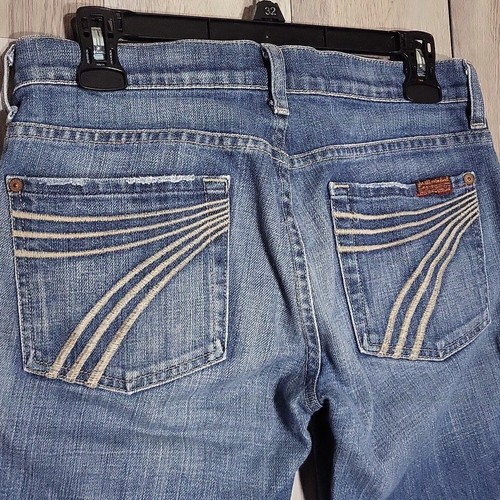 7 For All Mankind Womens 27 Jean Shorts Dojo Bermuda Denim Cotton ...