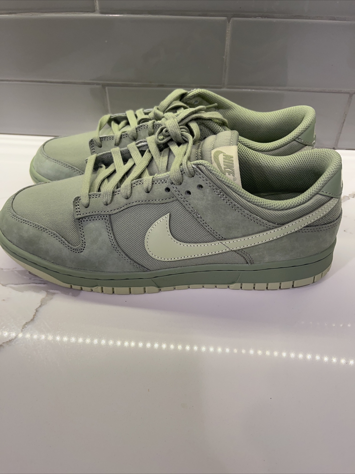 Men's Nike Dunk Low Retro PRM Oil Green/Olive Aura-Ph… - Gem