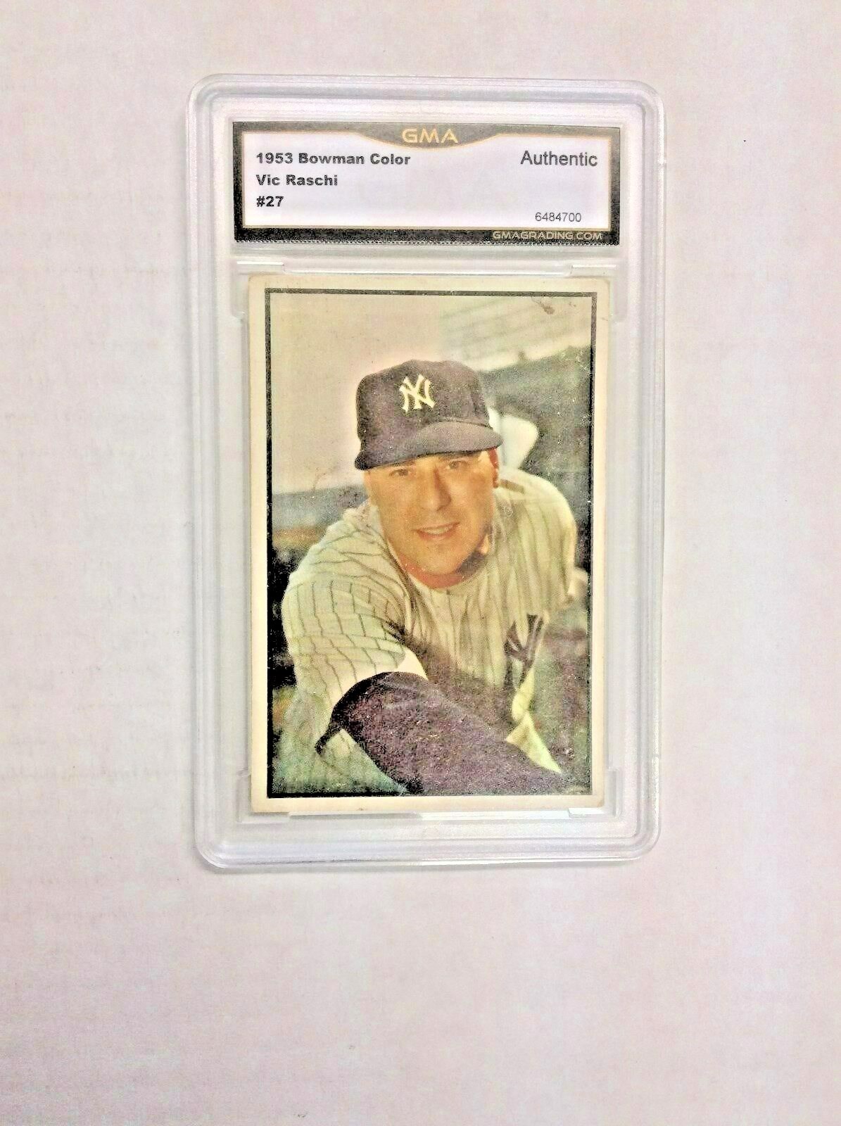 1953 Bowman Color Baseball Vic Raschi #27 GMA Authentic - Nice Card | eBay
