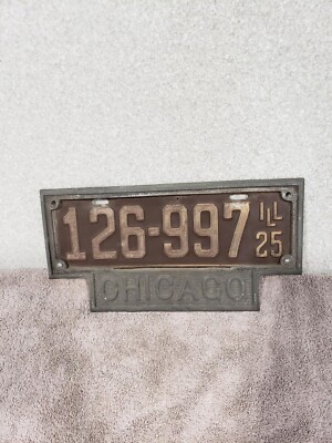 1920'S VINTAGE CHICAGO LICENSE PLATE TOPPER AND PLATE | eBay