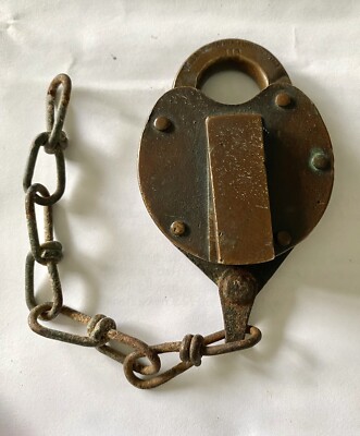Rare Antique Bronze Railroad Lock Wilson Bohannan & Co Brooklyn NY 113 ...