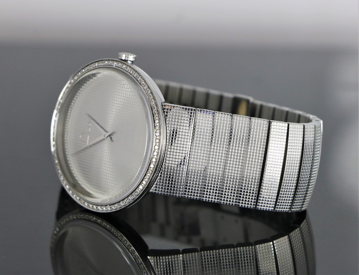 $5,600 Christian Dior La D De Steel Diamond Bezel 38mm $5,600 Christian Dior La D De Steel Diamond Bezel 38mm