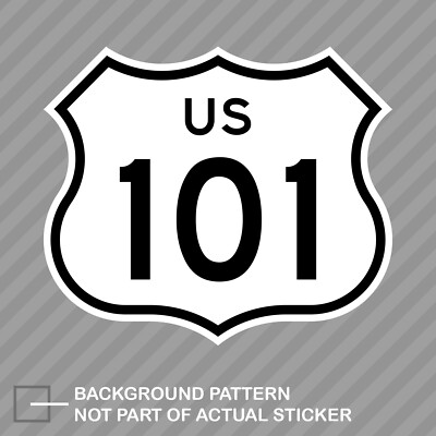 California Highway 101 Sign Sticker Decal Vinyl hwy 101 freeway shield ...