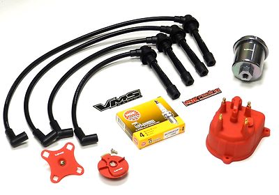 DISTRIBUTOR CAP ROTOR SPARK PLUG WIRE FUEL FILTER 1995 HONDA CIVIC D15 ...