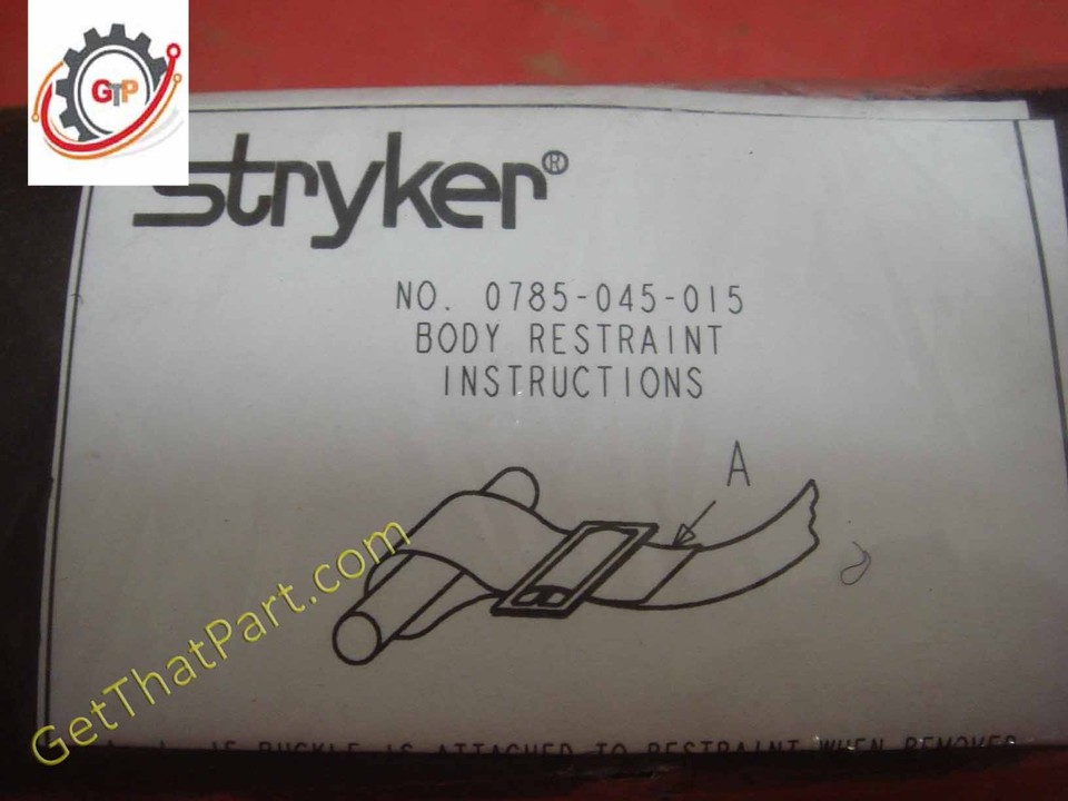 Stryker Stretcher Oem Body Chest Restraint Strap Kit Sealed Pkg NEW | eBay