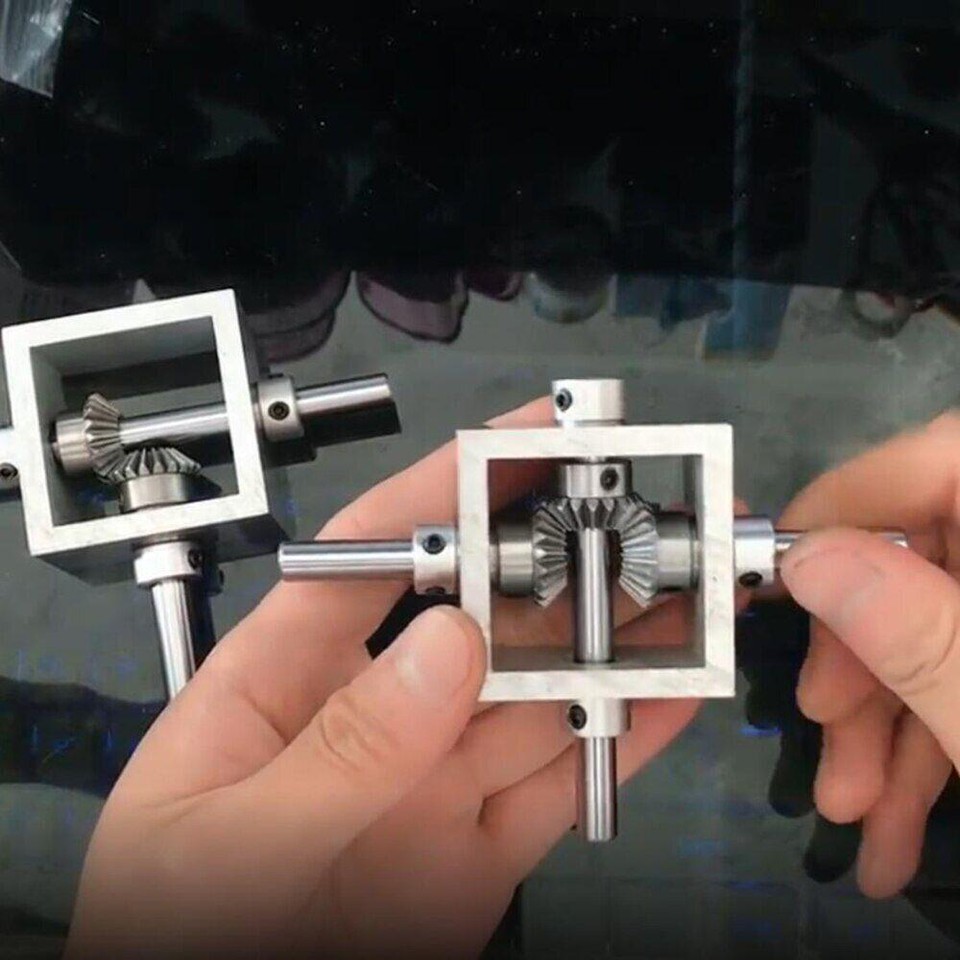 90 Degree Right Angle Drive Reversing Bevel Gear Box Aluminum Frame ...