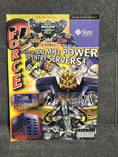 Sun Microsystems V Force Comic Book Sun Fire 28R & Sun Fire V880 ...