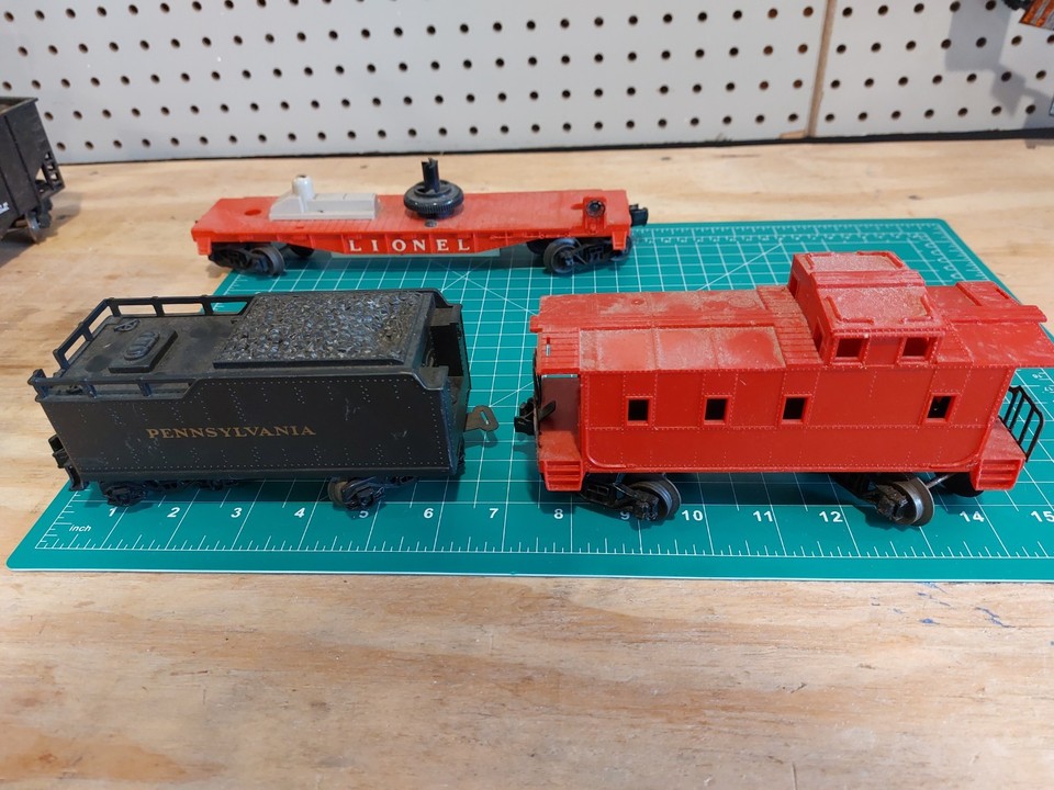 Lionel O Scale Car Lot Log Unloading Car 336155 Horse 6473 CBQ 16676 ...