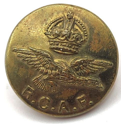RCAF Royal Canadian Air Force Uniform Button Vintage Militaria London ...
