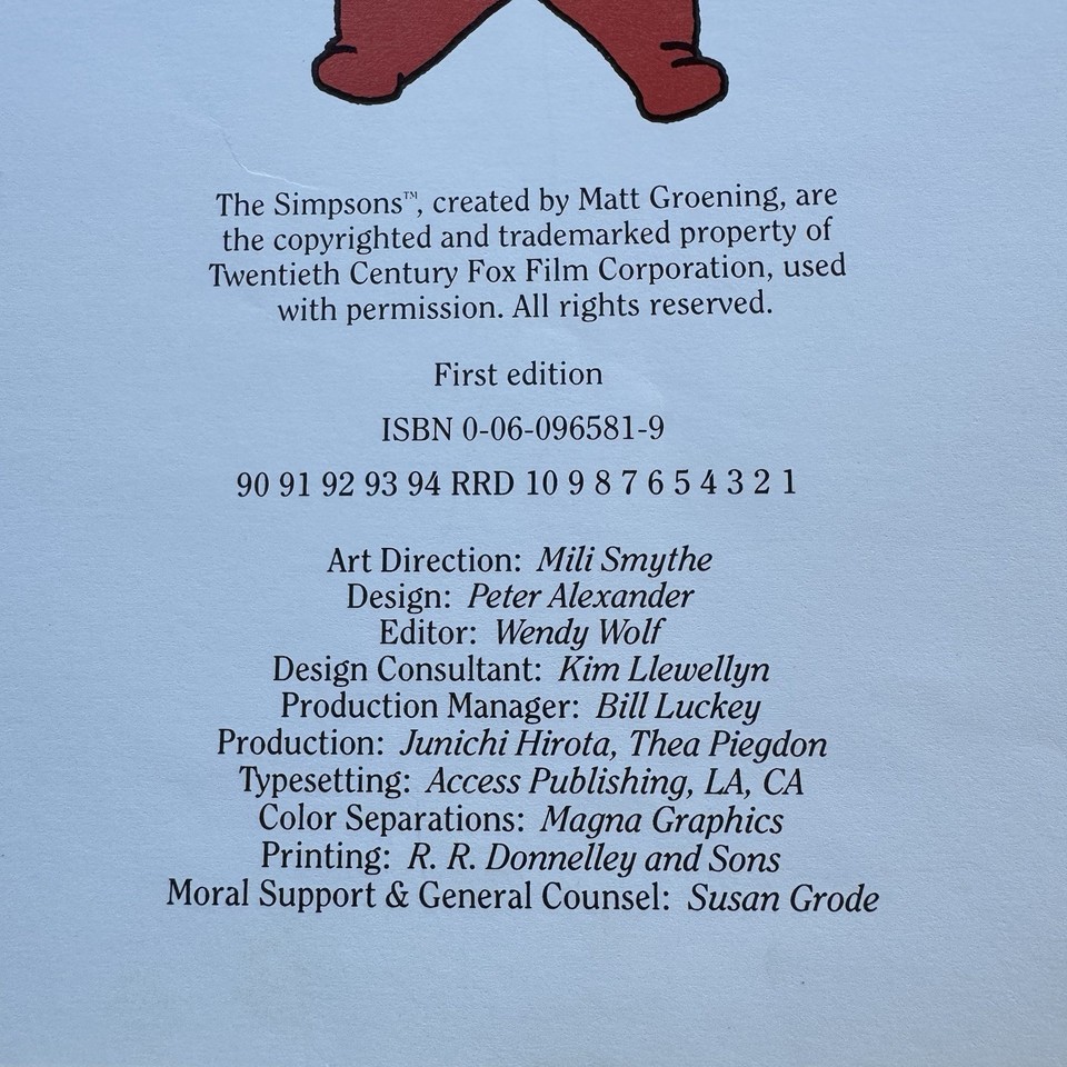 The Simpsons Xmas Book Matt Groening 1st Edition 1990 Hardcover | eBay