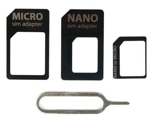 SIM Card Adaptor White Kit 4 in 1 Nano Micro Assort Size Converter for ...