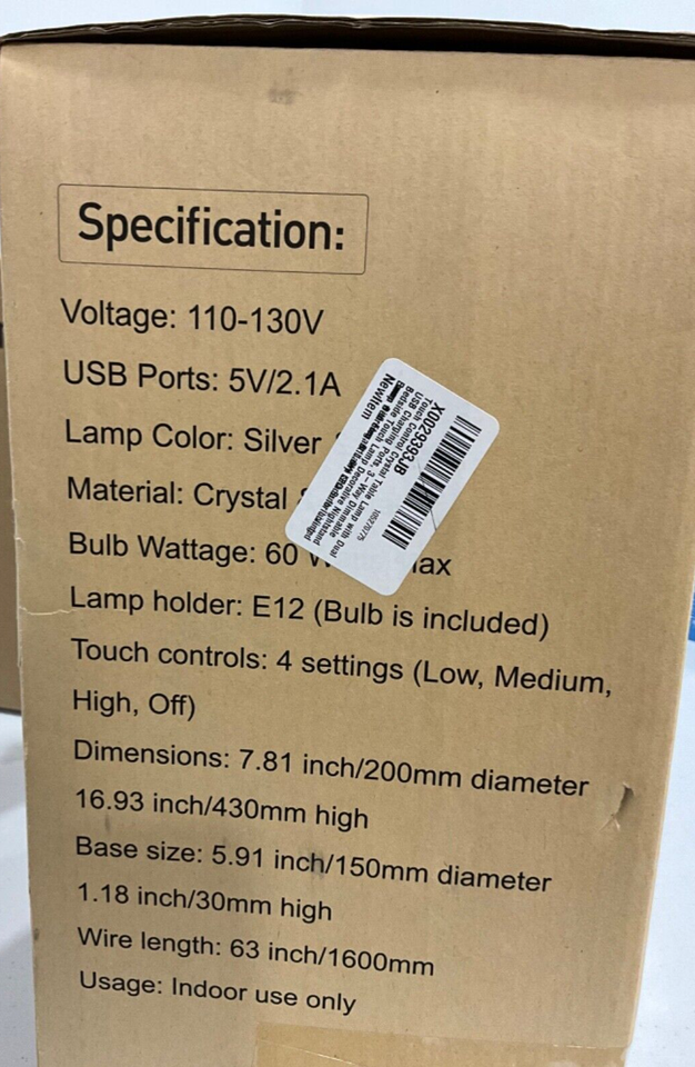 Seaside Village Touch Control USB Crystal Lamp CL-USB | eBay