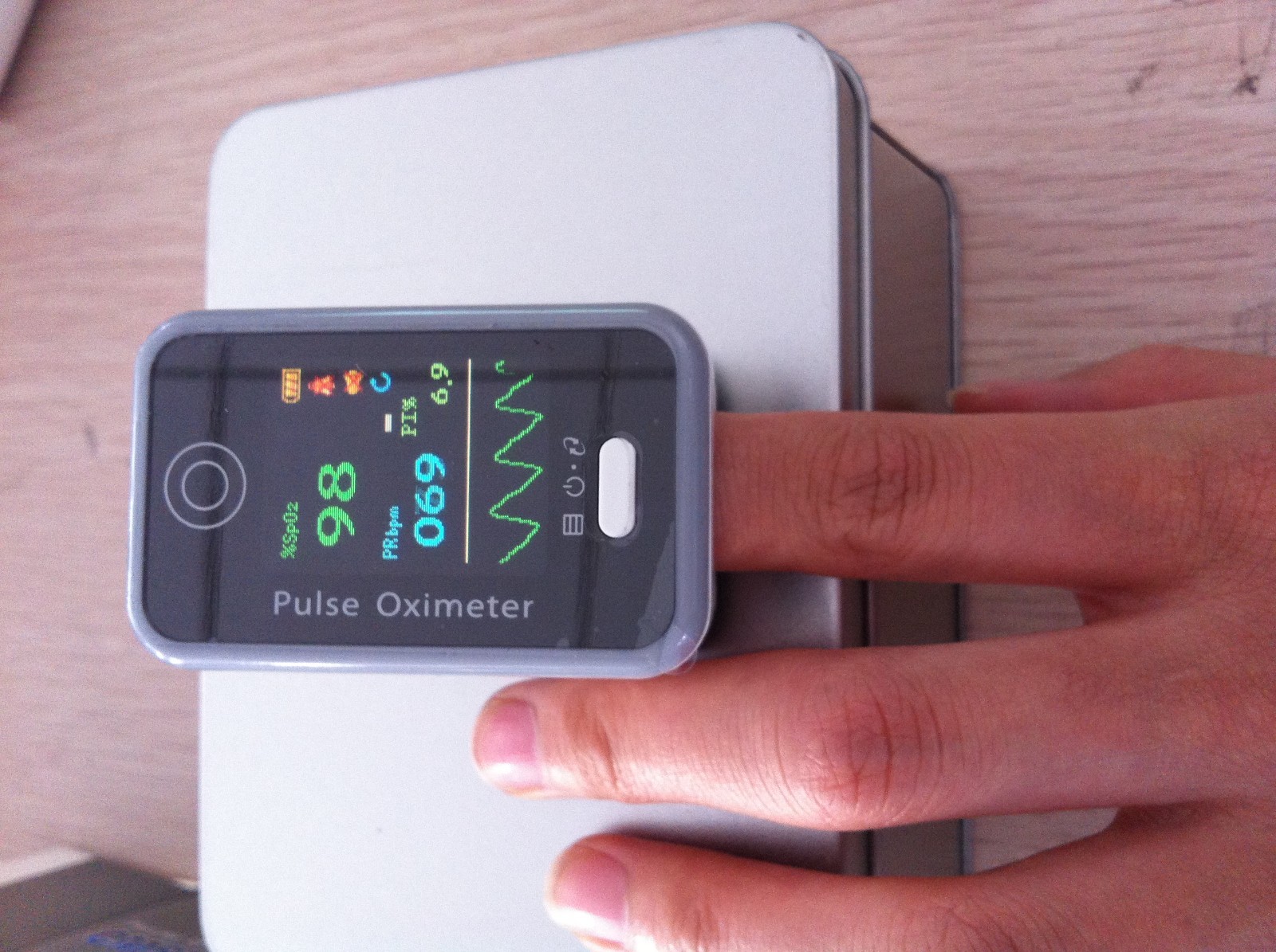 CONTEC CMS50H Finger Pulse Oximeter Sleep Study SpO2 PR PI Blood Oxygen ...