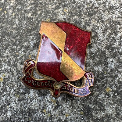 ORIGINAL WWII WW2 Era US 27th Field Artillery DUI Unit Crest Pin Back ...
