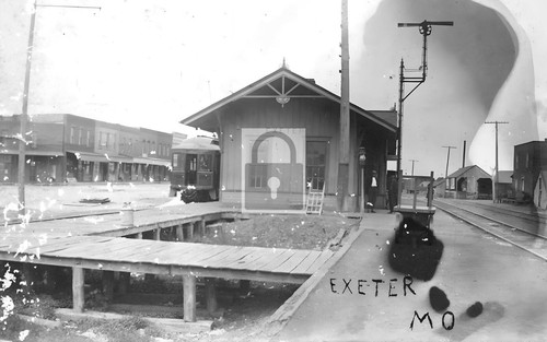 Railroad Train Station Depot Exeter Missouri MO Reprint Postcard | eBay