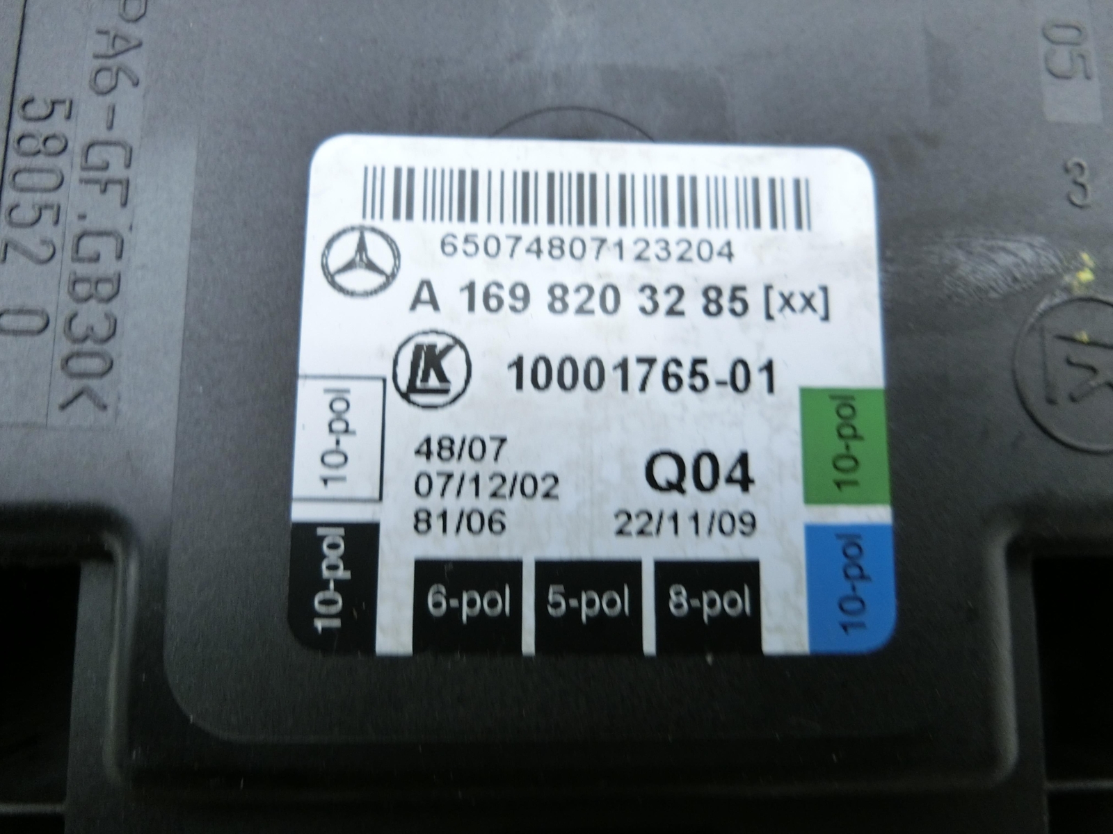 Control Unit ECU module Door Ri Rear for Mercedes W169 A150 08-12 ...