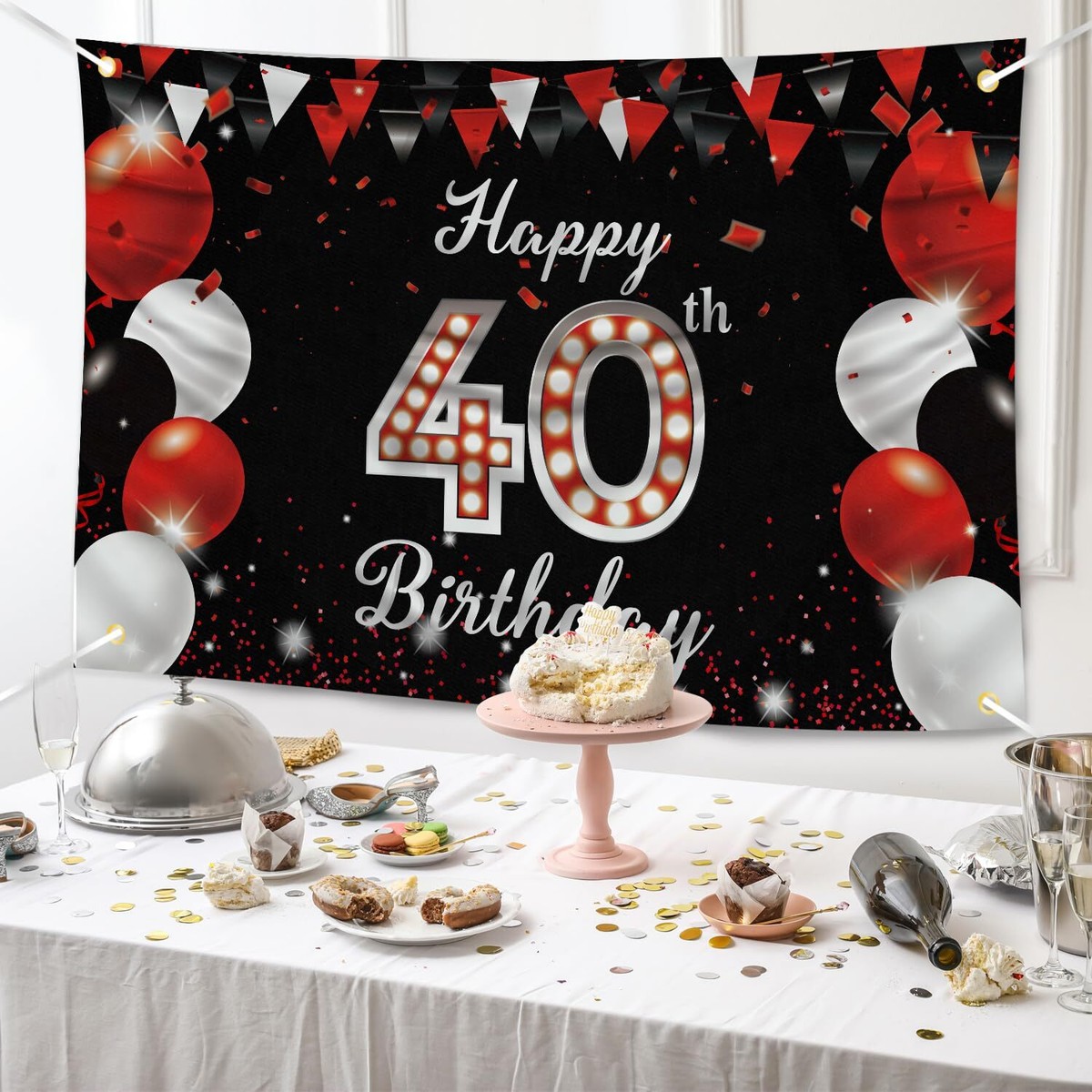 Red And Black 40th Birthday Invitations 40th Birthday Bond Party