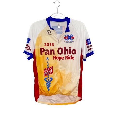 Primal Cycling Shirt Mens XL 2013 Pan Ohio Hope Ride 3/4 Zip 3 back ...