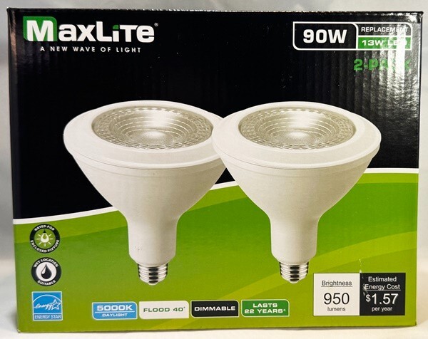 6 Pack MaxLite 13W LED Dimmable 90W Replacement 5000K Flood Light INDOOR OUTDOOR | eBay