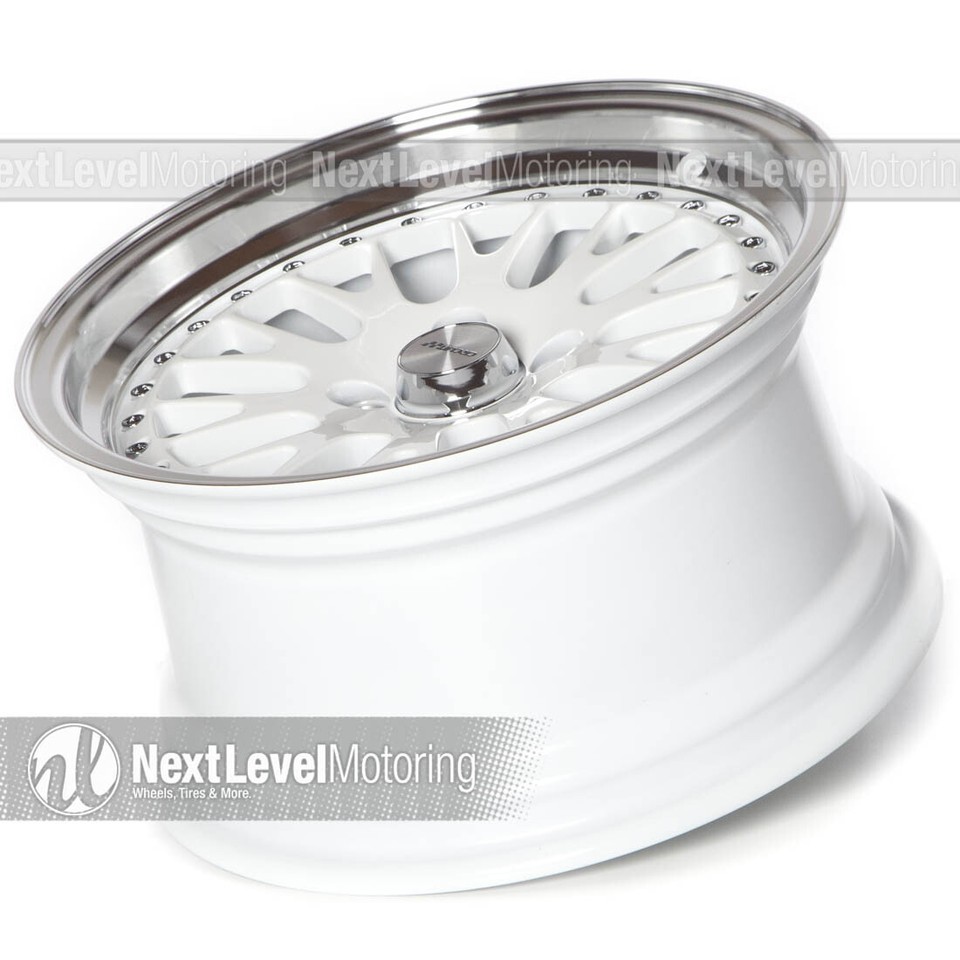 Circuit CP21 15x8 4x100 +25 White Wheels Fits Acura Integra DC2 GSR LS ...