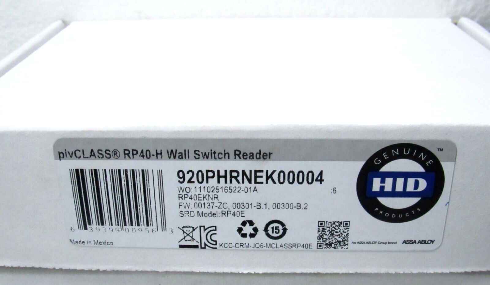 HID pivCLASS SE RP40-H Smart Card Reader 920PHREK00004 [CTOKT] | eBay