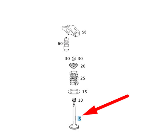 NEW MERCEDES-BENZ C W204 INTAKE VALVE A2720530801 ORIGINAL NO DUTY TO ...