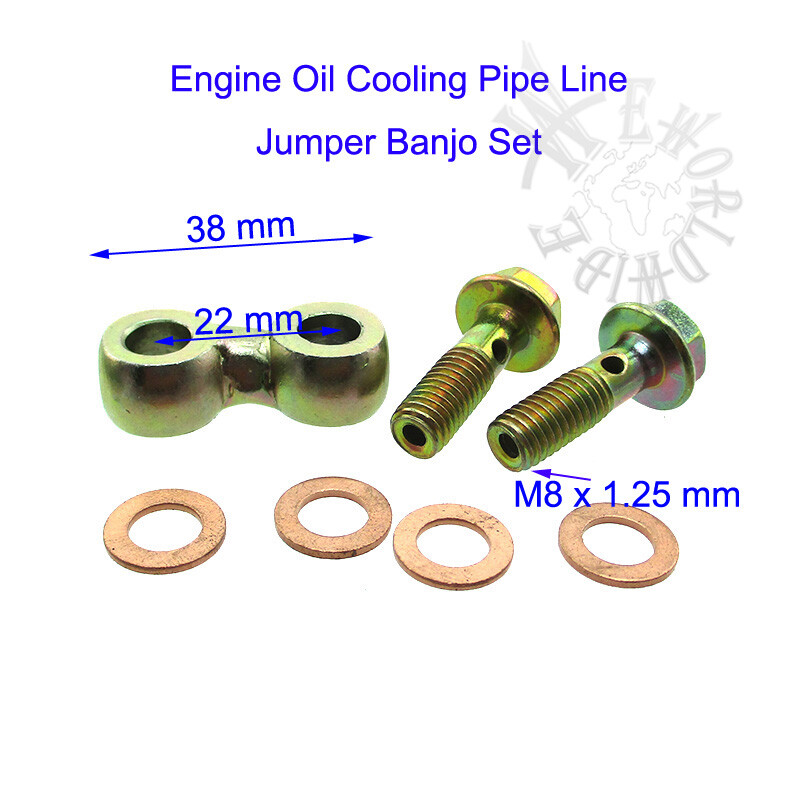 Engine Oil Cooling Pipe Line Jumper Banjo Set For YX 150cc 160cc Engine ...