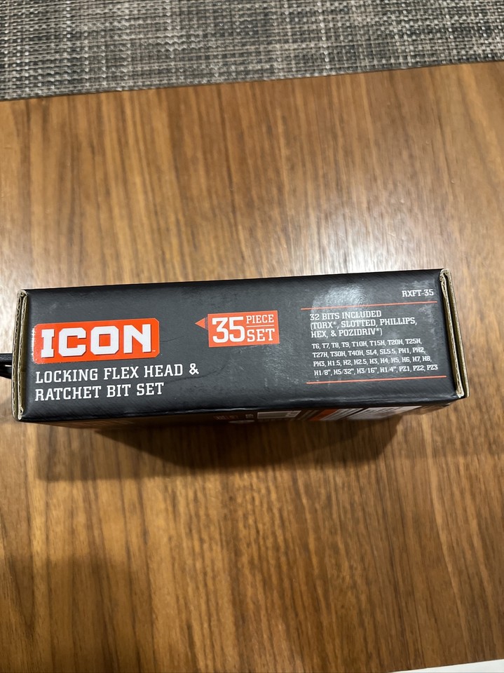 ICON Locking Flex Head Ratchet and Bit Set 35 Piece | eBay